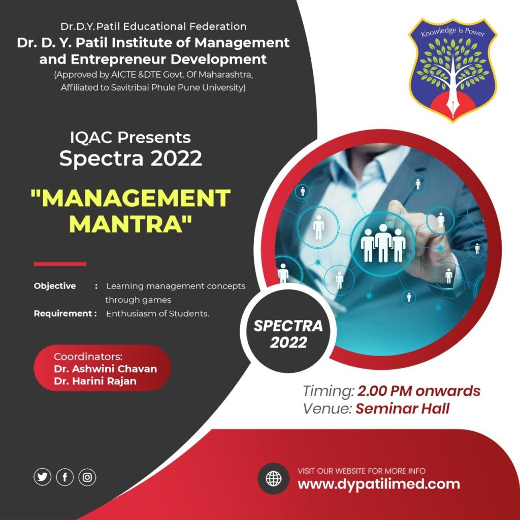 Management Mantra - Dr. D. Y. Patil Institute of Management and ...